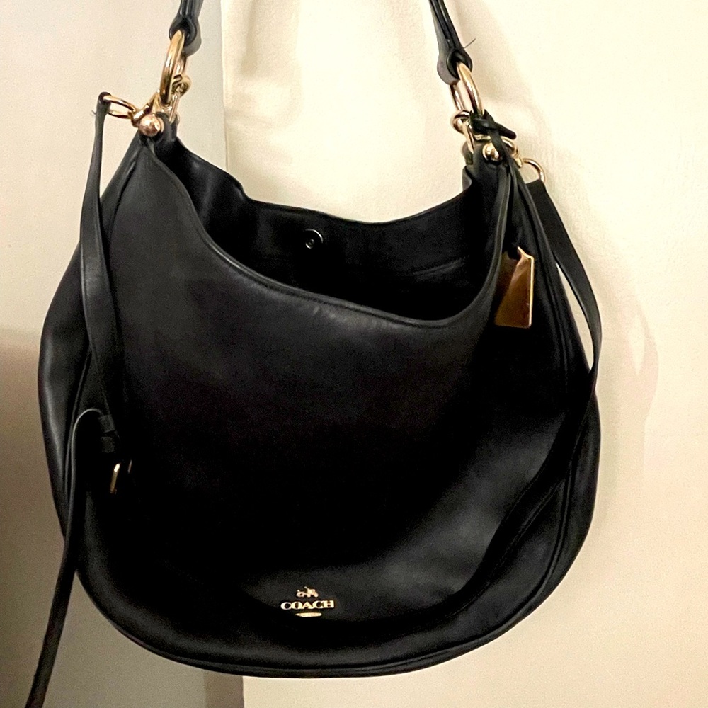 Coach 36026 Nomad Hobo In Glovetan Leather Navy Blue … - Gem